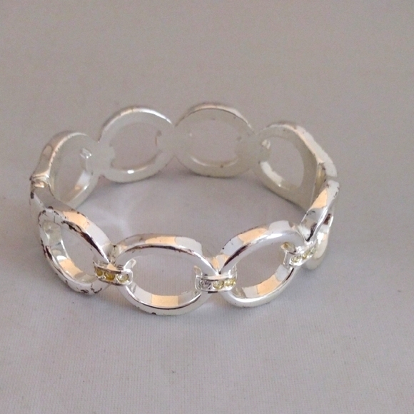 Jewelry | Elegant Silver Link Clamp Bracelet | Poshmark